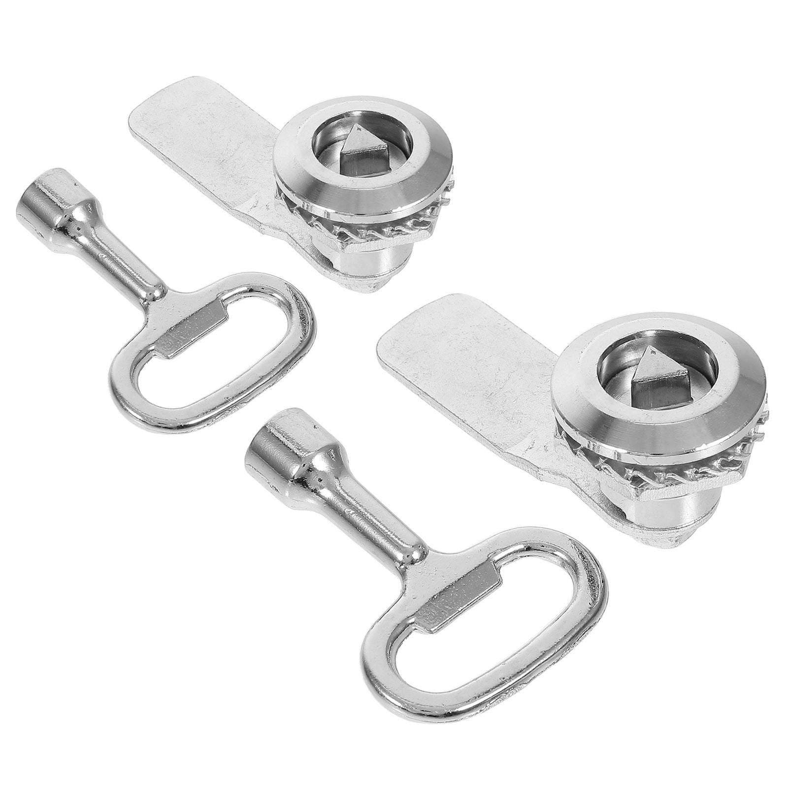 OUNONA 2 Sets Cam Lock With Key Gas Zinc Alloy Electric Meter Door ...
