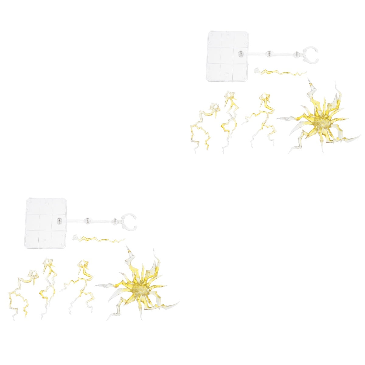 OUNONA 2 Sets DIY Assembly Doll Rack Toy Model Bracket Base Transparent ...