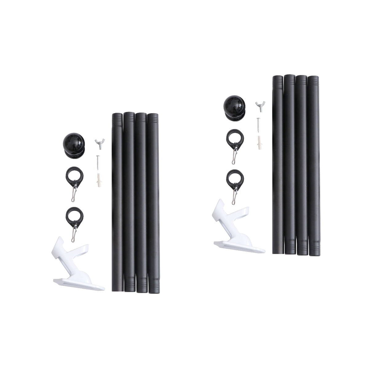 OUNONA 2 Sets Flag Pole with Holder Flagpole Kit Tangle-Free Garden ...