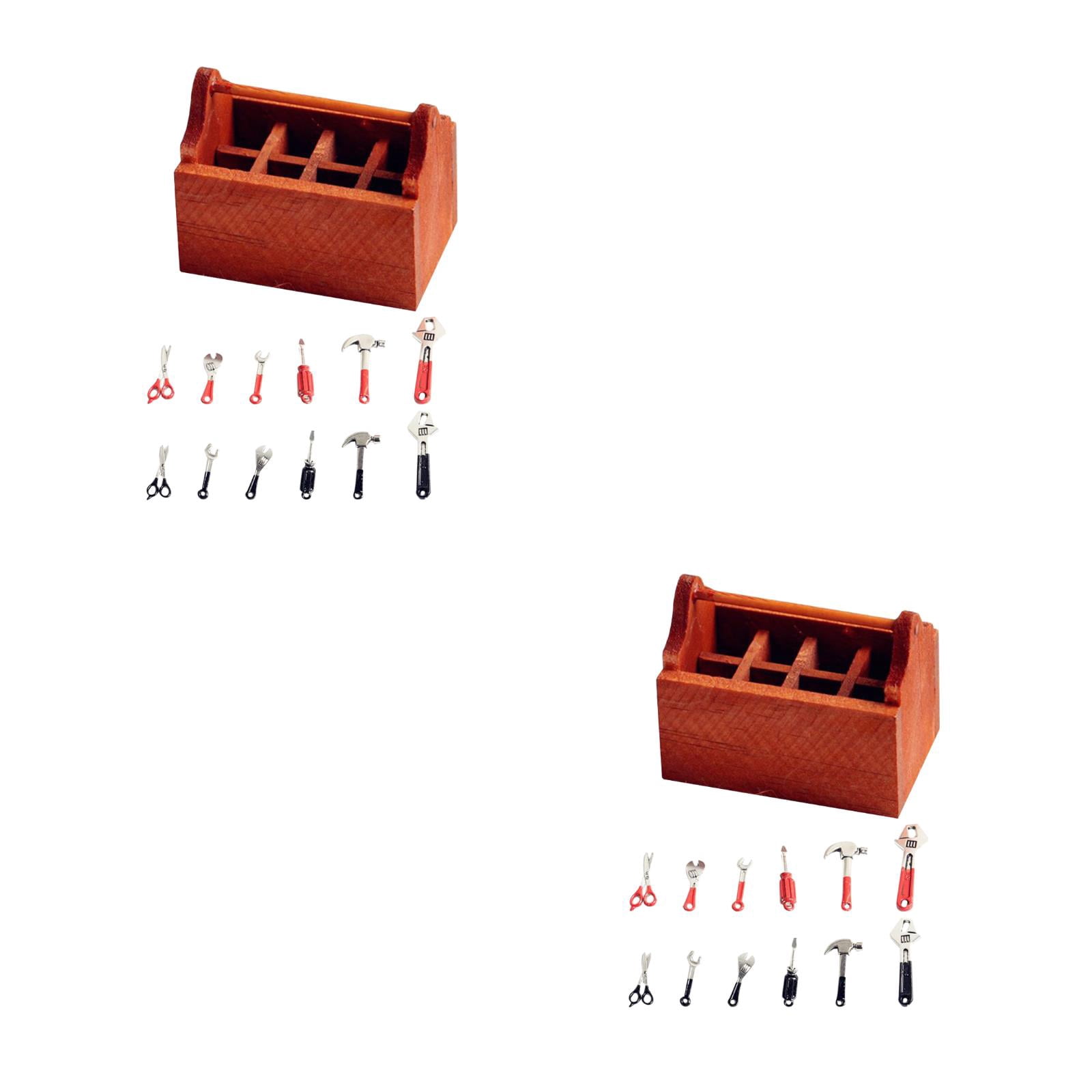 OUNONA 2 Sets Funny Mini House Tools and Tool Box Mini Repaired Tools ...