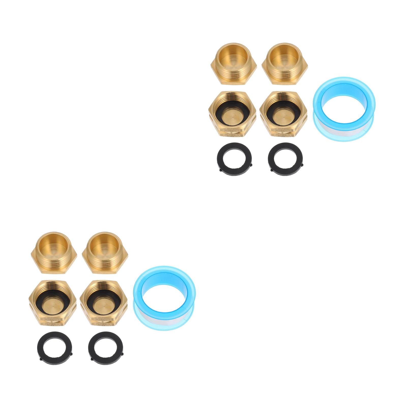 OUNONA 2 Sets Garden Hose Adapter 3/4” Female 3/4” Male Connector Brass ...