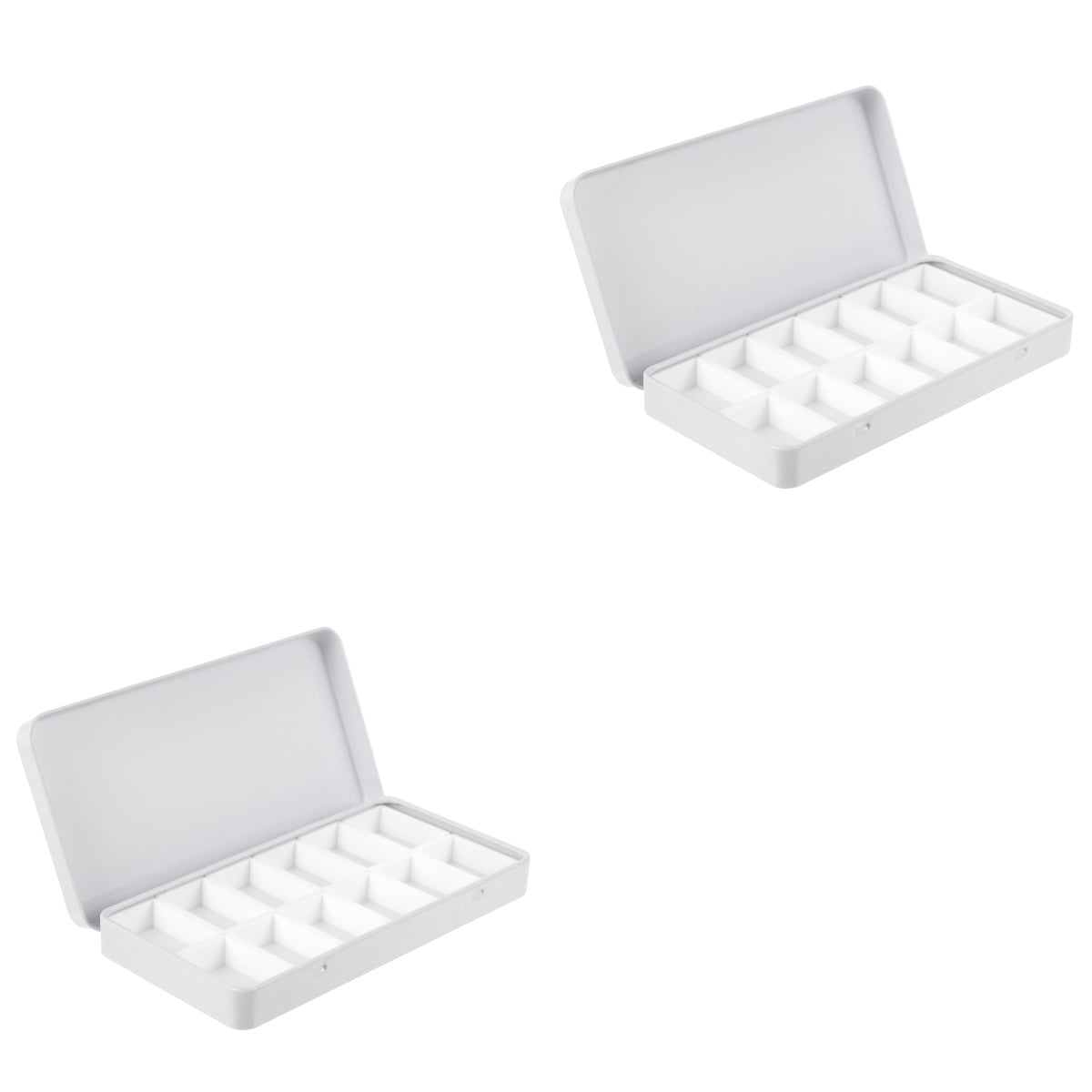 OUNONA 2 Sets Plastic Watercolor Paint Pan Watercolor Palettes Box ...