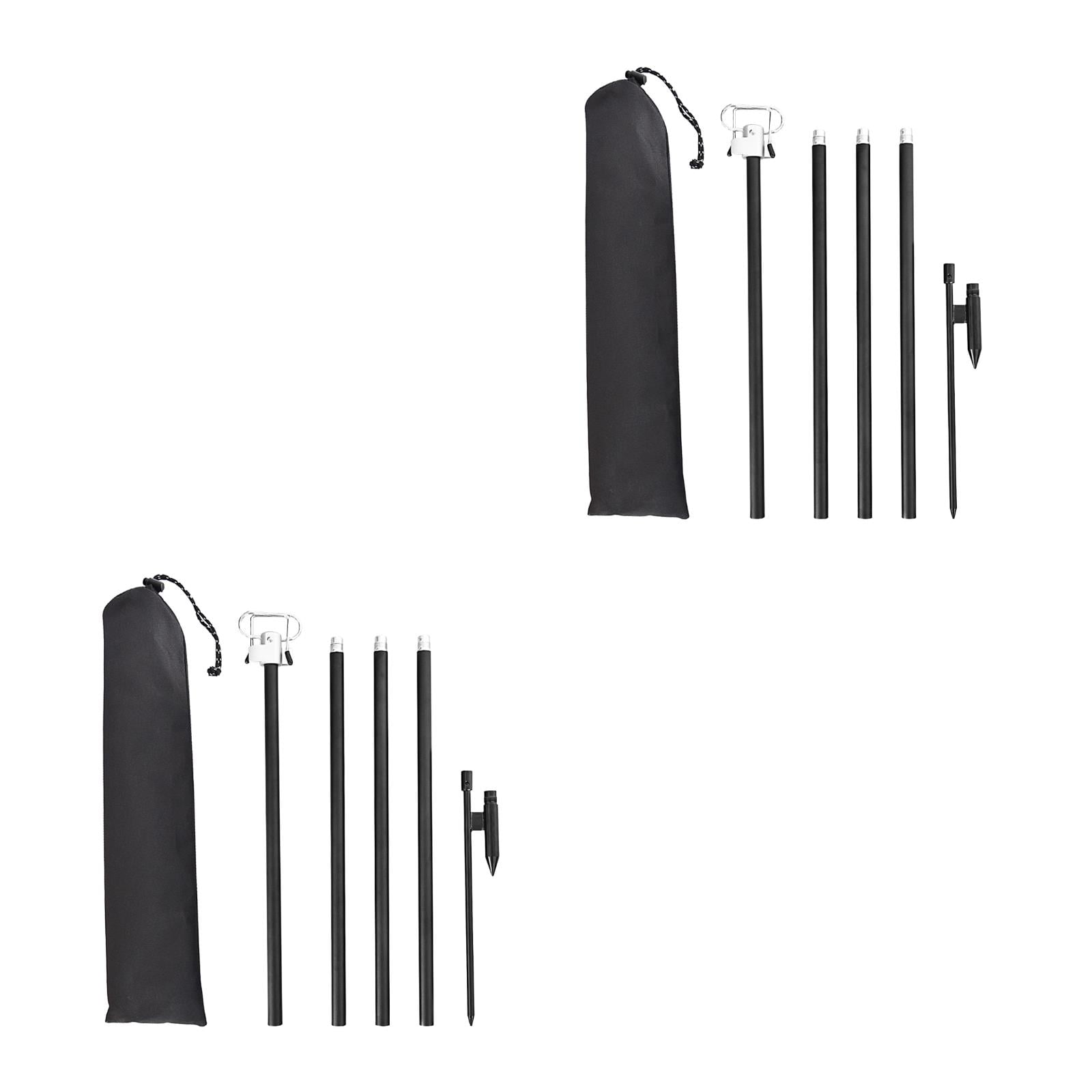 OUNONA 2 Sets Portable Camping Folding Lamp Pole with Stake Lightweight ...