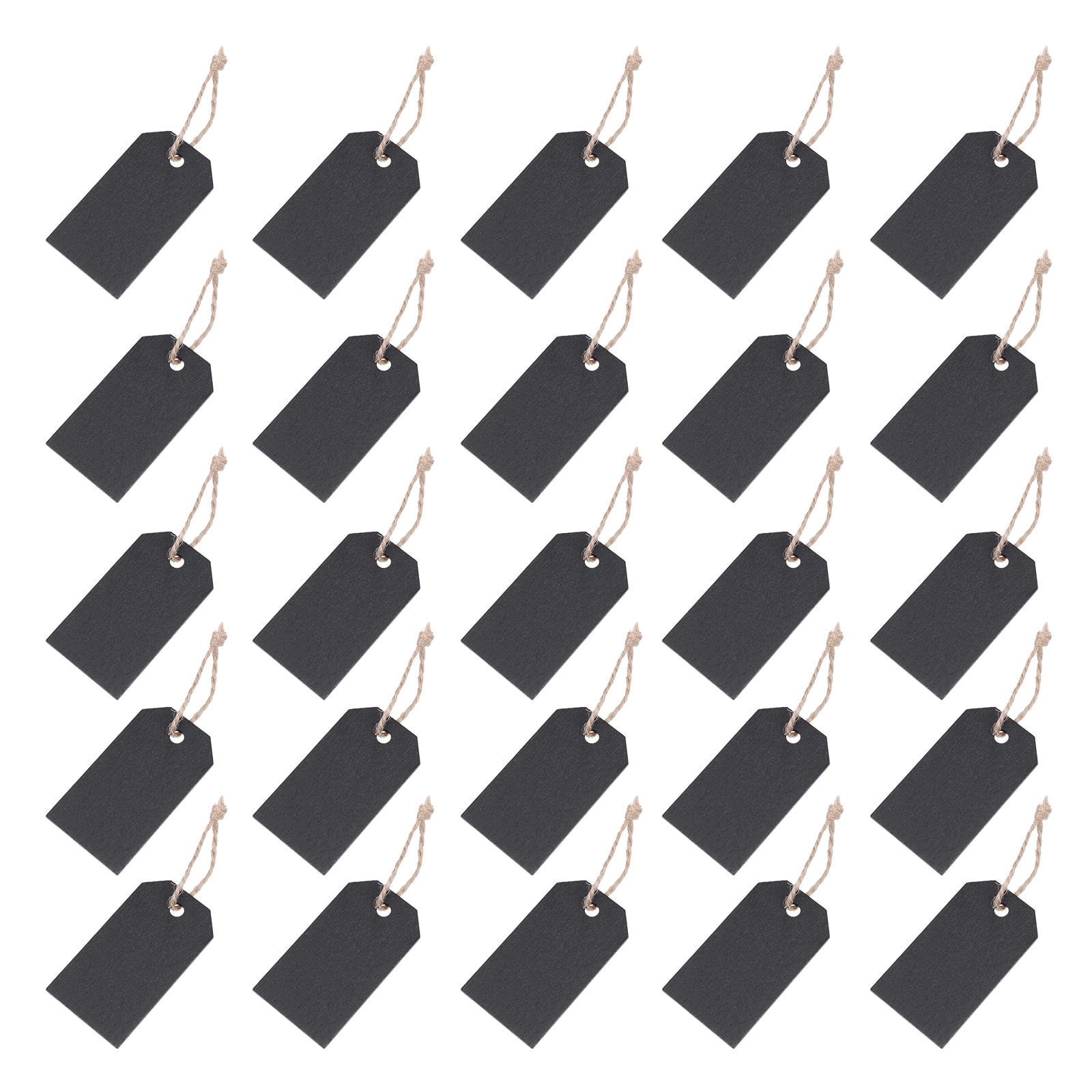 OUNONA Black Wooden Price Tags with Twine for Jewelry and Commodity ...