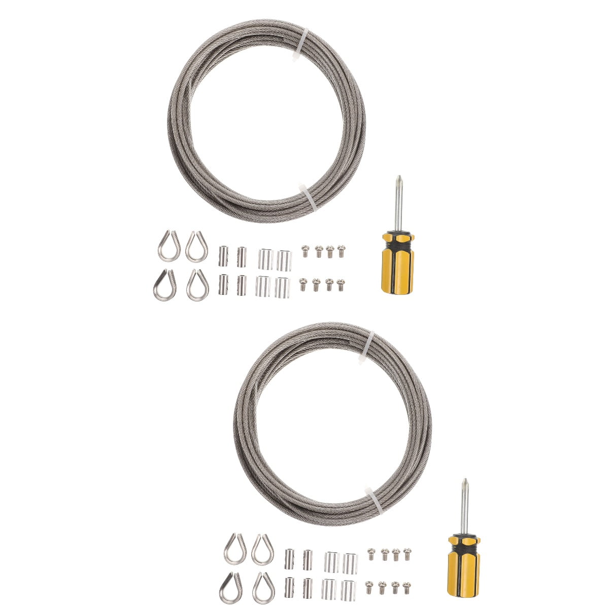 OUNONA 2 Sets Stainless Steel Wire Cable Kit Durable Wire Cable Set for ...
