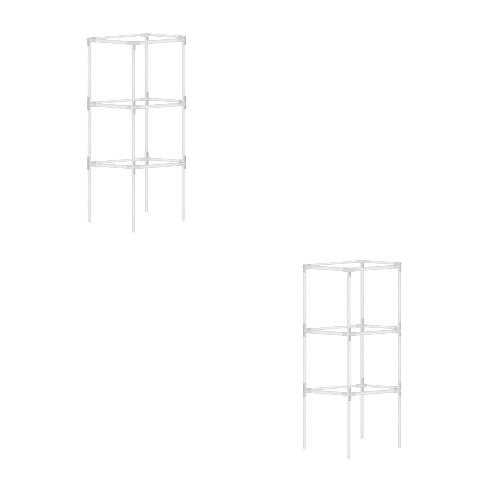 OUNONA 2 Sets Support Cages with 4 Adjustable Rings Vegetable Trellis ...