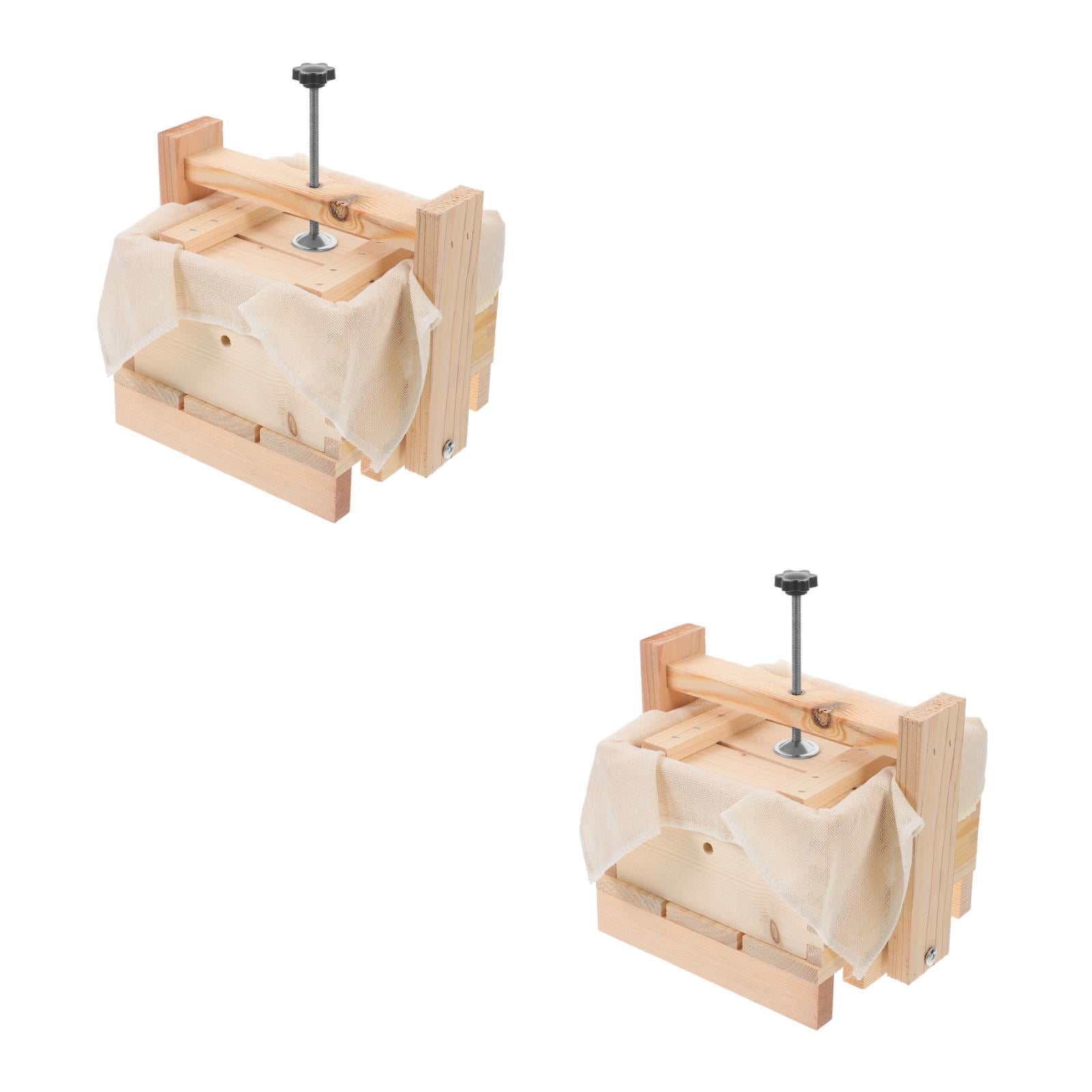 OUNONA 2 Sets Tofu Cheese Press Maker Wooden DIY Homemade Tofu Soybean ...