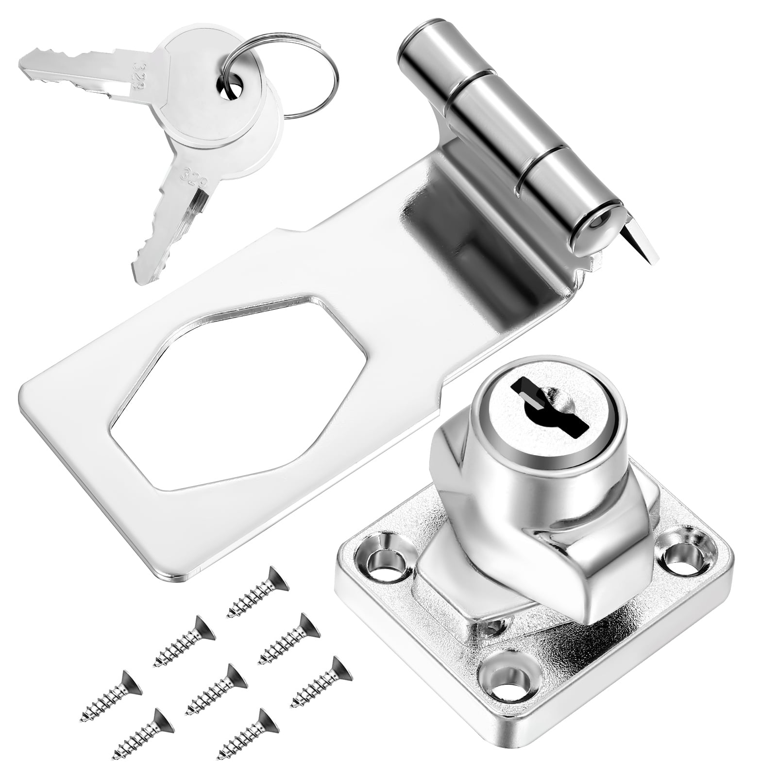 OUNONA 2 Sets of Heavy Duty Latch Lock Right Angle Safety Latch Home ...