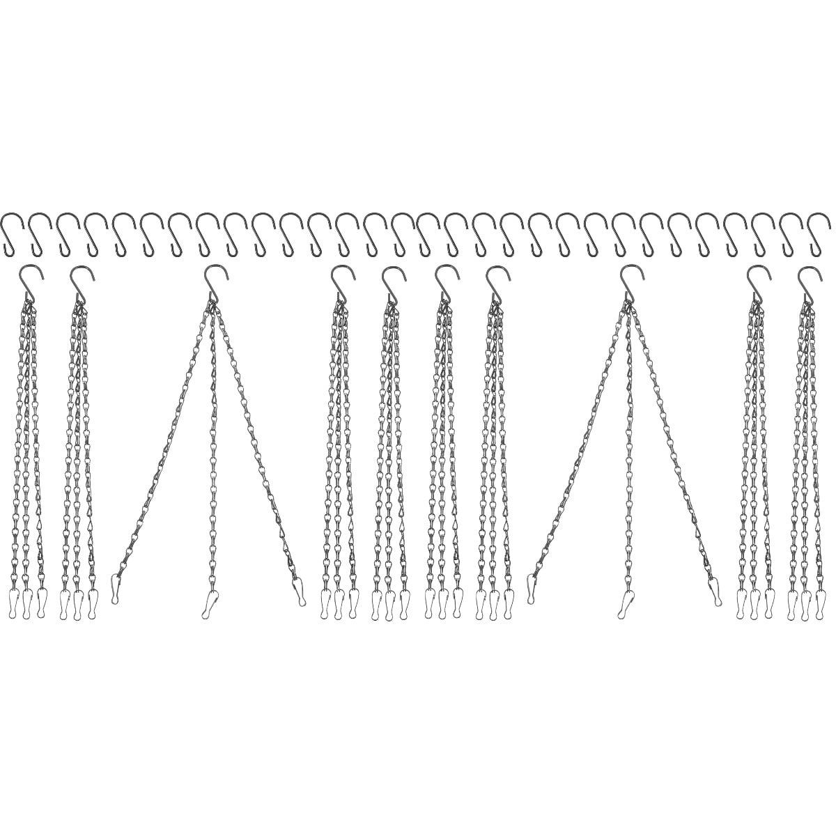 OUNONA 2 Sets of Multipurpose Hanging Basket Chains Flower Pots Hanging ...