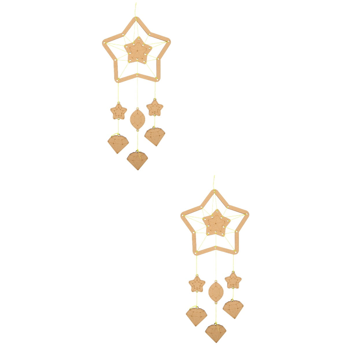 OUNONA 2 Sets of Unfinished Dreamcatcher Kit DIY Dream Catcher Making ...