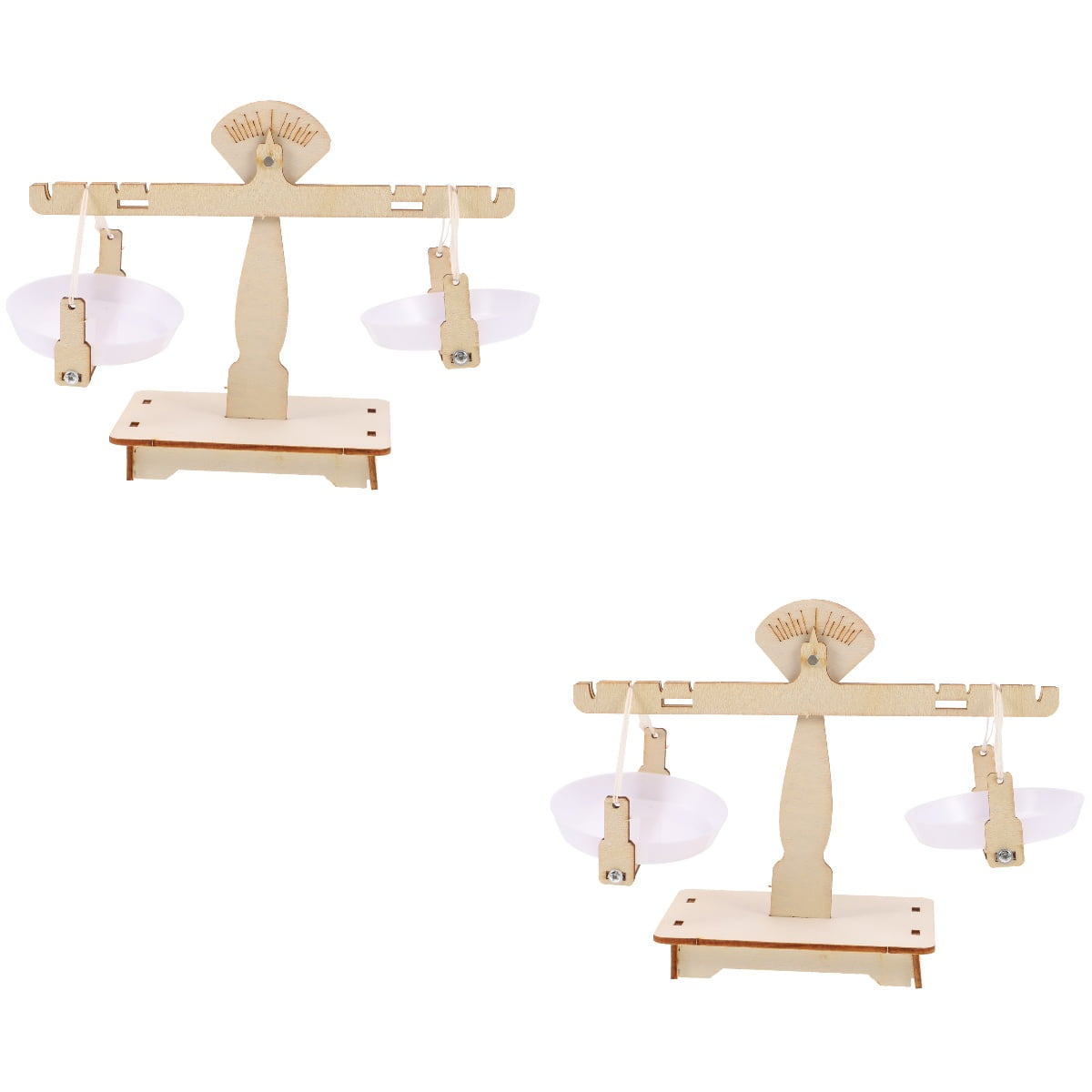 OUNONA 2 Sets of Wooden Balance Scale Toy Small Weight Cognitive Toy ...