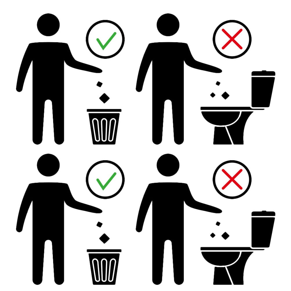 OUNONA 2 Sheets Toilet Stickers Toilet Seat Cover Stickers Toilet ...