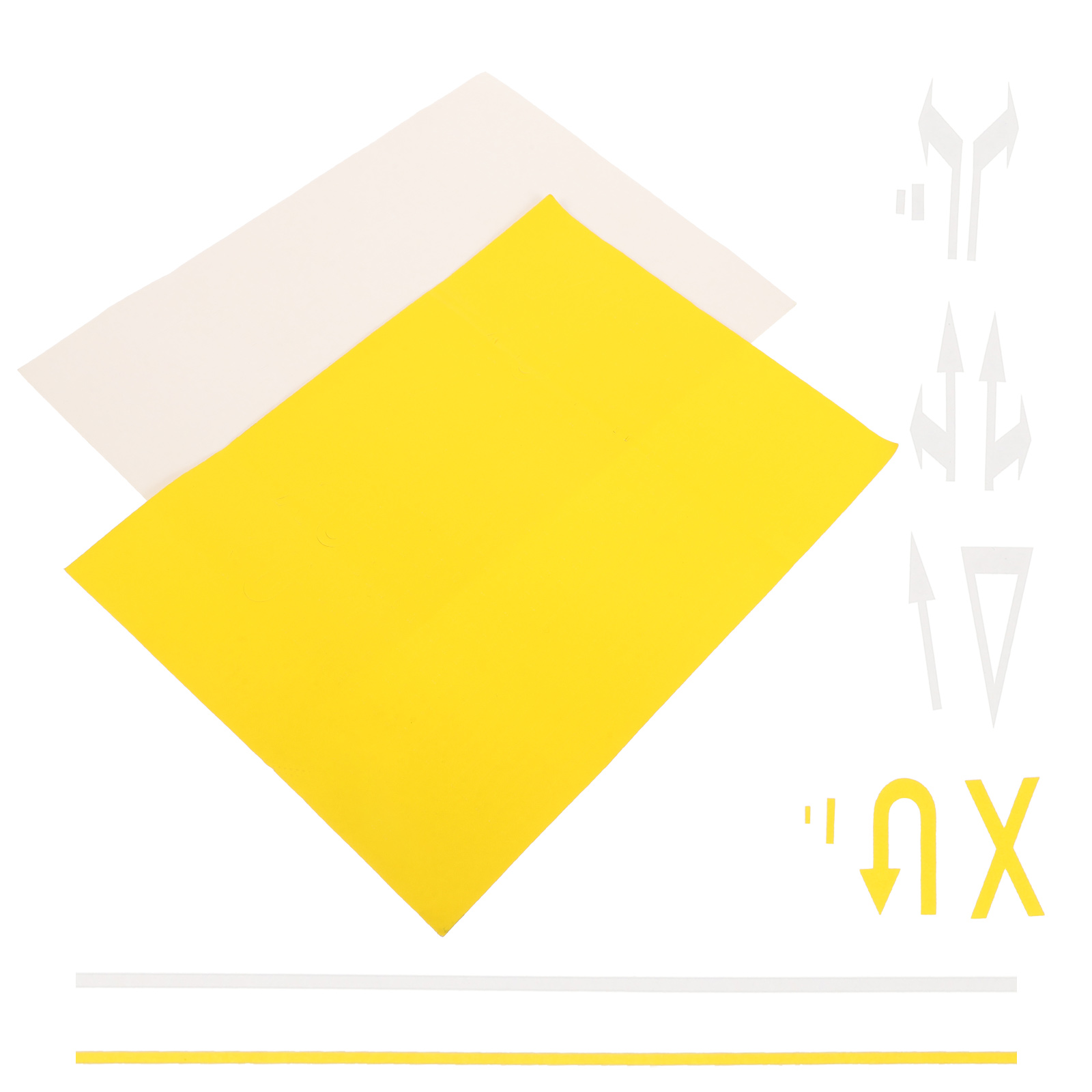 OUNONA 2 Sheets of Highway Road Signs Tape Railway Road Decal Traffic ...