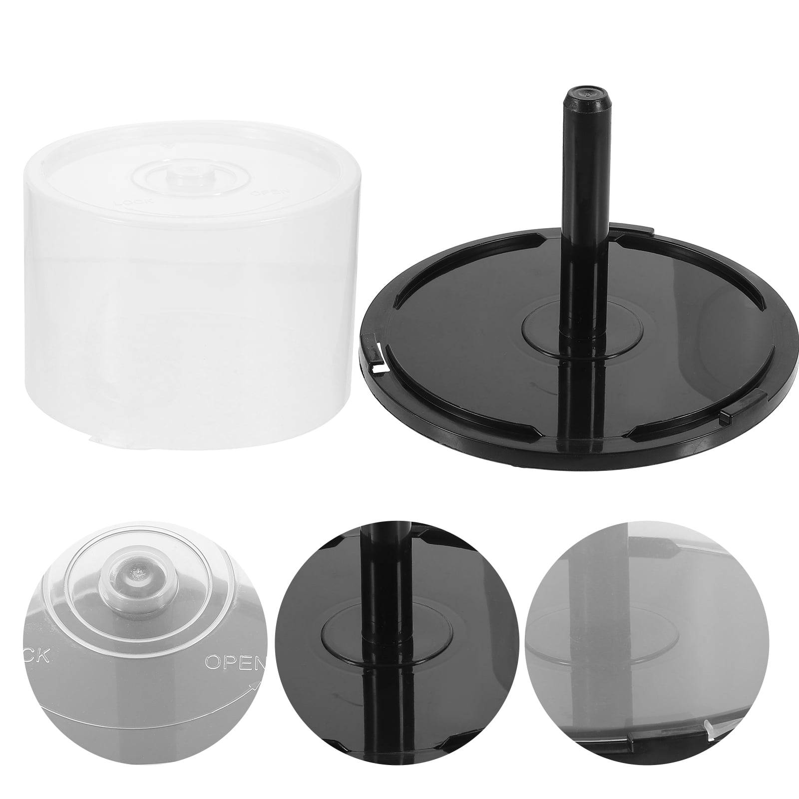 OUNONA 2 pcs Plastic DVD Storage Holder Empty DVD Storage Bucket CD ...