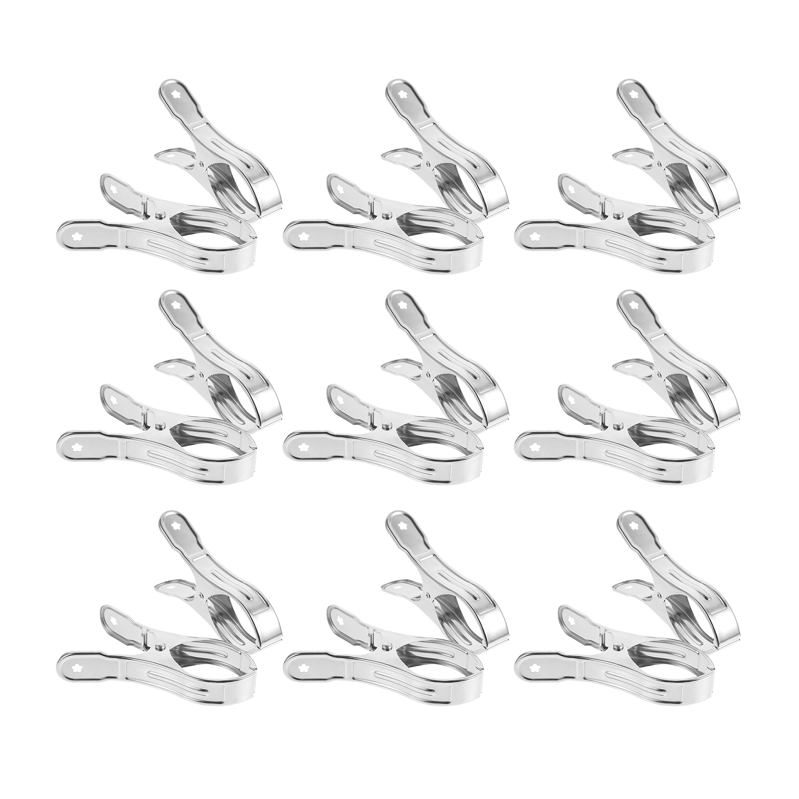OUNONA 20 Pcs Big Caught Shading Net Clips Clamps Heavy Duty Silver ...