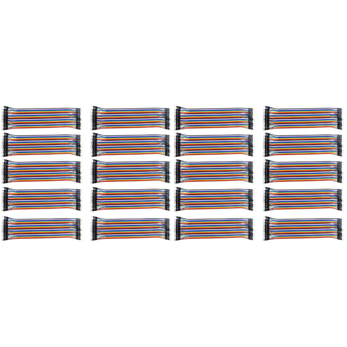 OUNONA 20 Pcs Breadboard Wire Line 40Pin 2.54 Spacing Male to Male ...