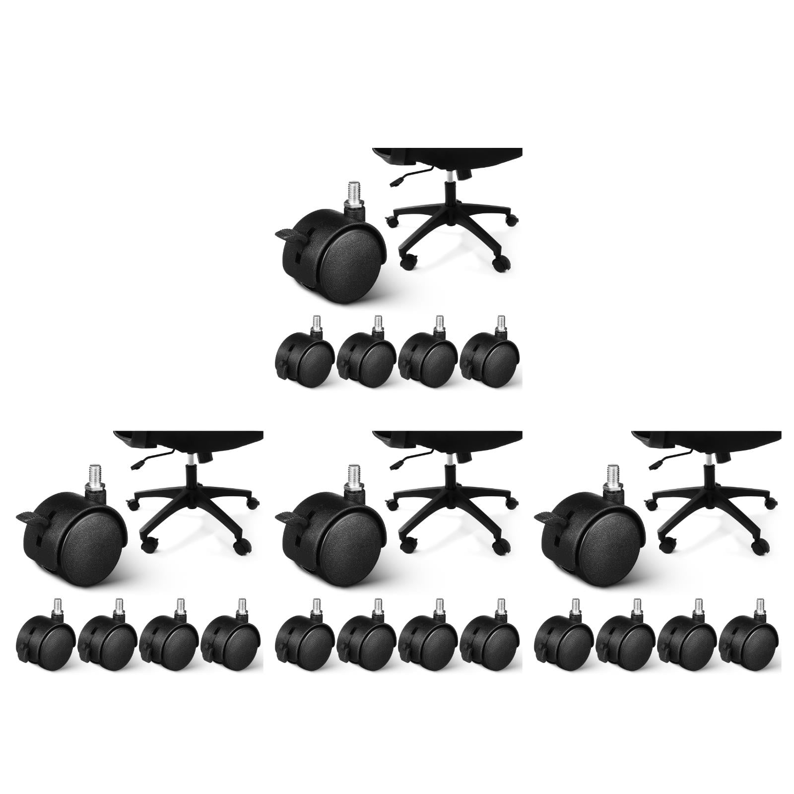 OUNONA 20 Pcs Casters For Furniture Legs Caster Wheels Attachable ...