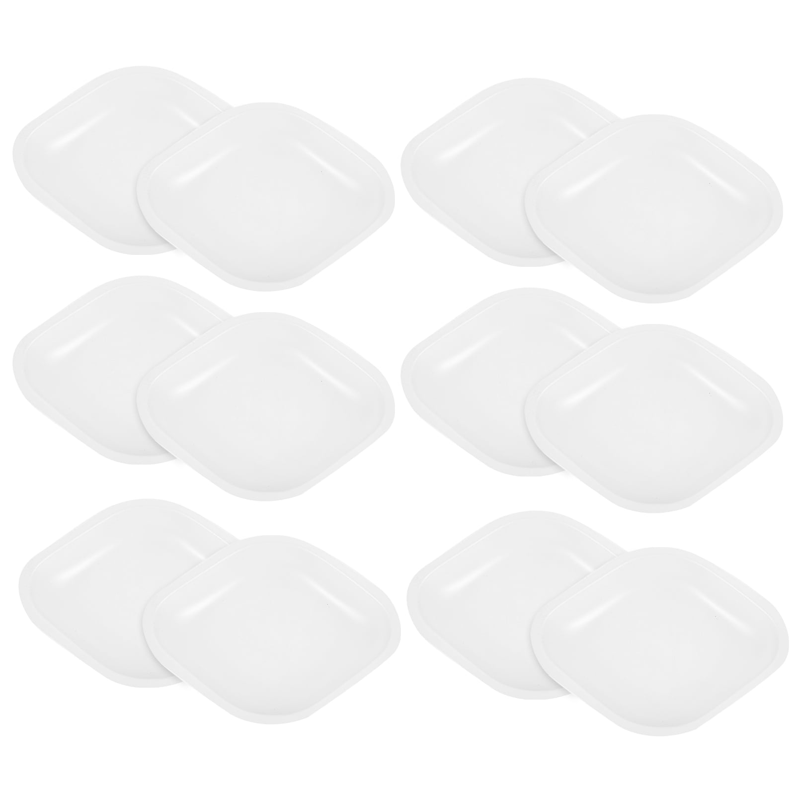 OUNONA 20 Pcs Diamond Weighing Dish Gram Tray Square Container White ...