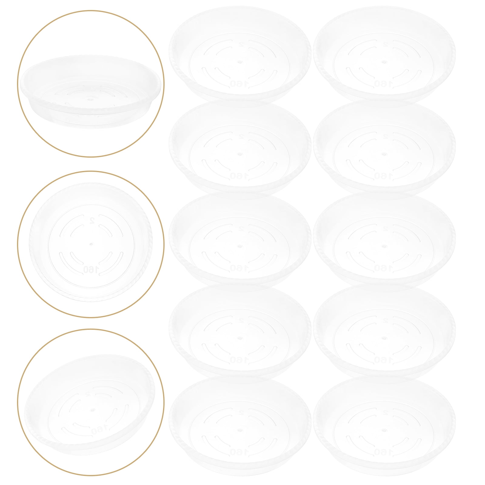 OUNONA 20 Pcs Flower Pot Tray Drain Trays for Plants Planter Saucer ...