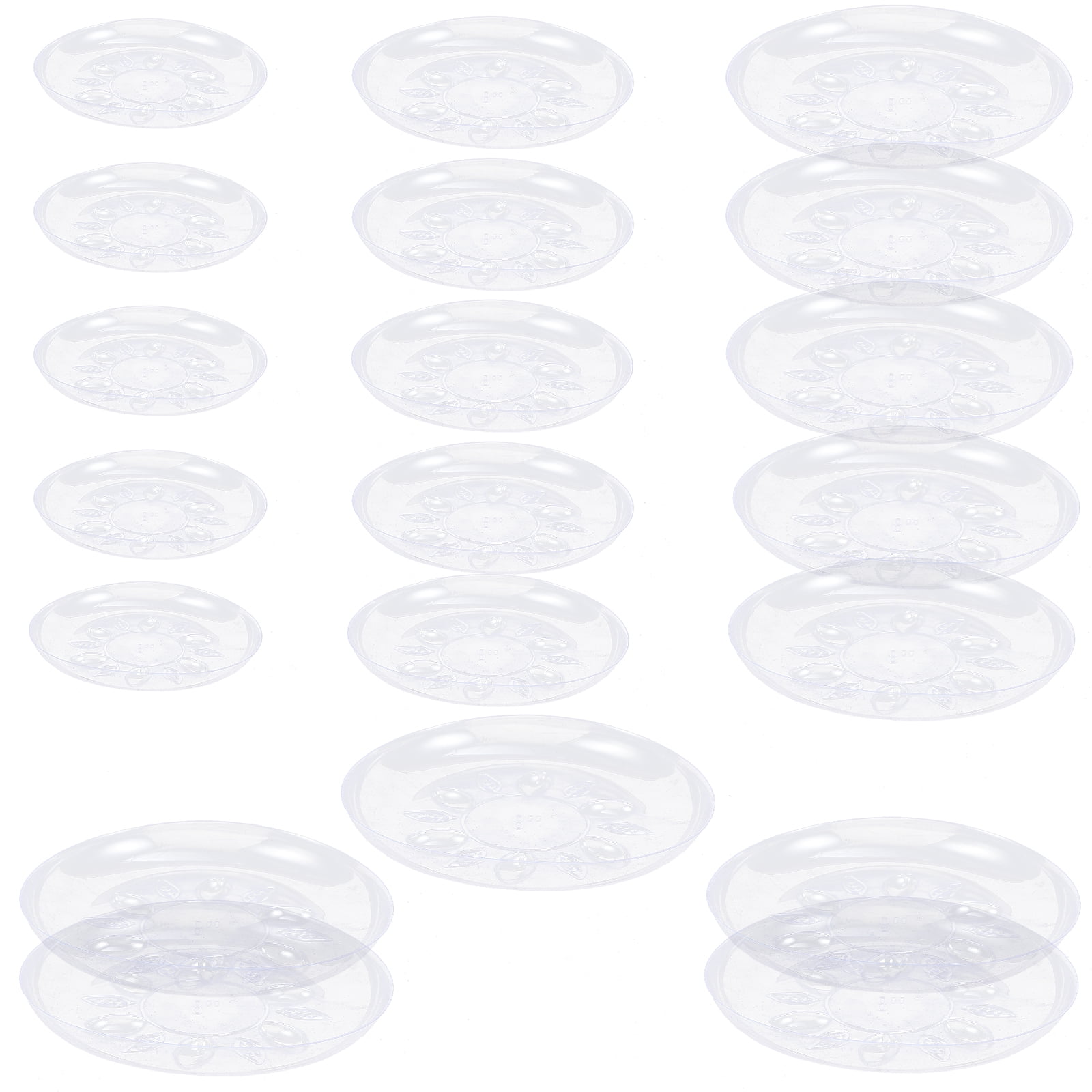 OUNONA 20 Pcs Gardening Supply Plastic Flowerpot Plate Mesh Pads for ...