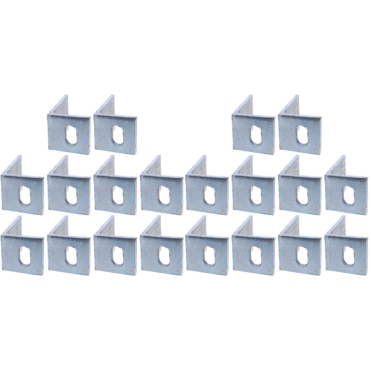 OUNONA 20 Pcs L Shaped 90 Degree Angle Connectors Angle Brackets Shelf ...