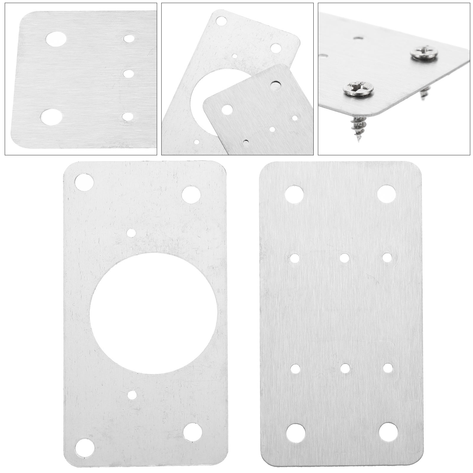 OUNONA 20 Pcs Metal Cabinet Hinge Stainless Steel Repair Bracket Fix ...