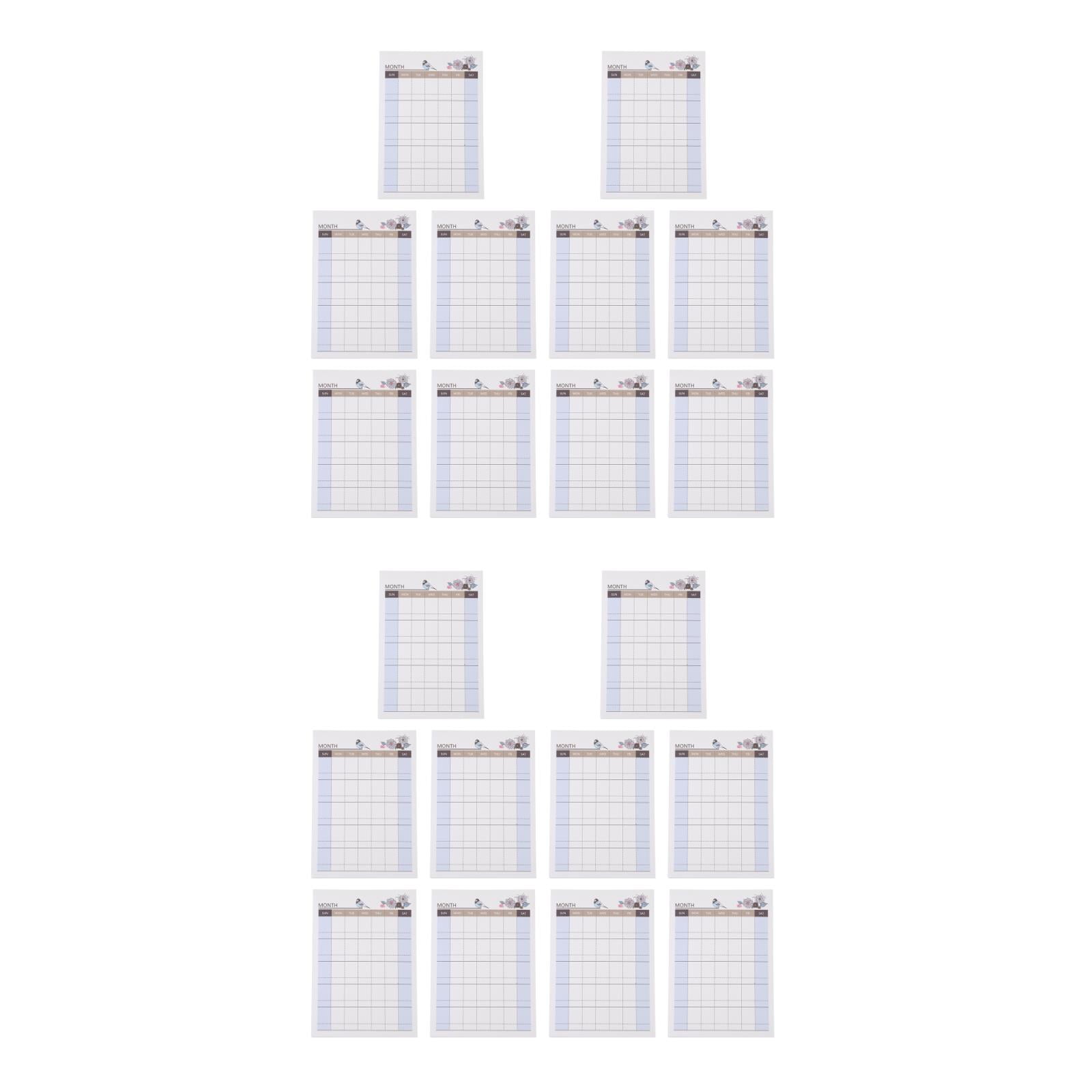 OUNONA 20 Pcs Month Schedule Planner Notepads Plan Writing Memo Planner ...