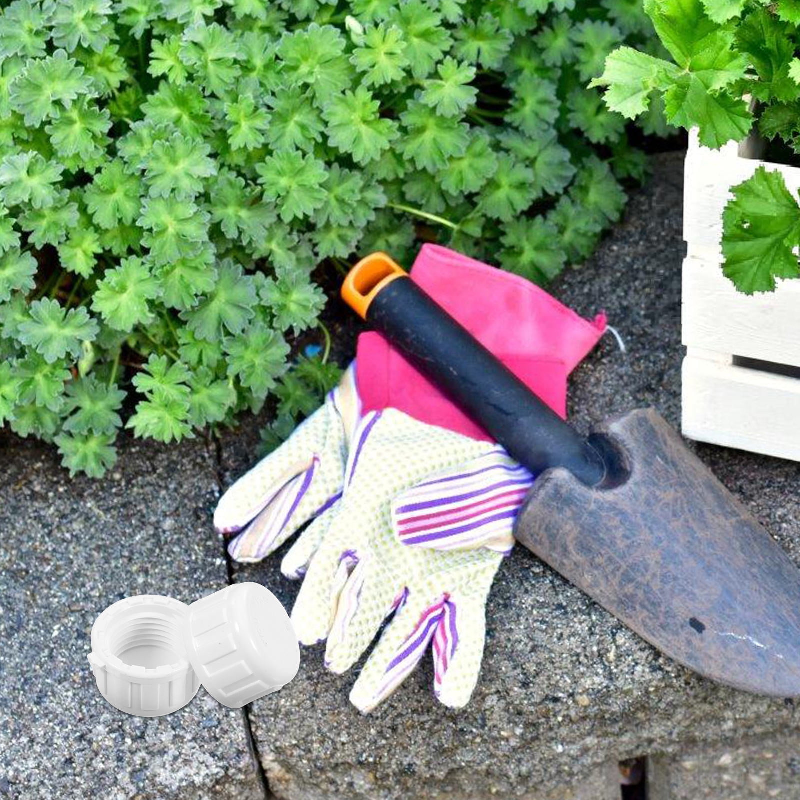 OUNONA 20 Pcs PVC Pipe End Cap Plug Easy to Install Threaded Pipe ...