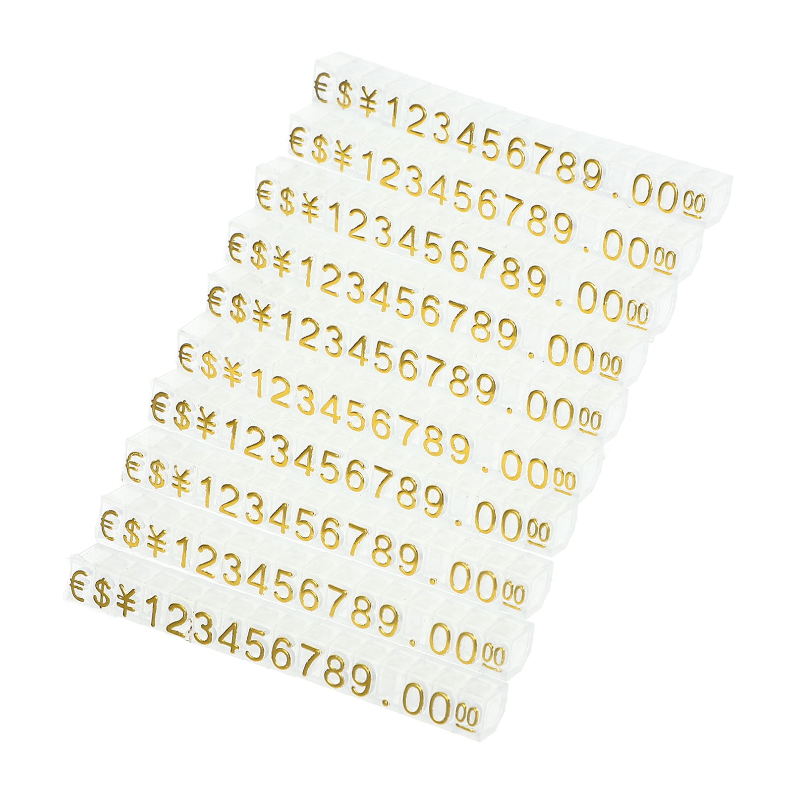 OUNONA 20 Pcs Price Tag Small Retail Display Stands Prices Signs Golden ...