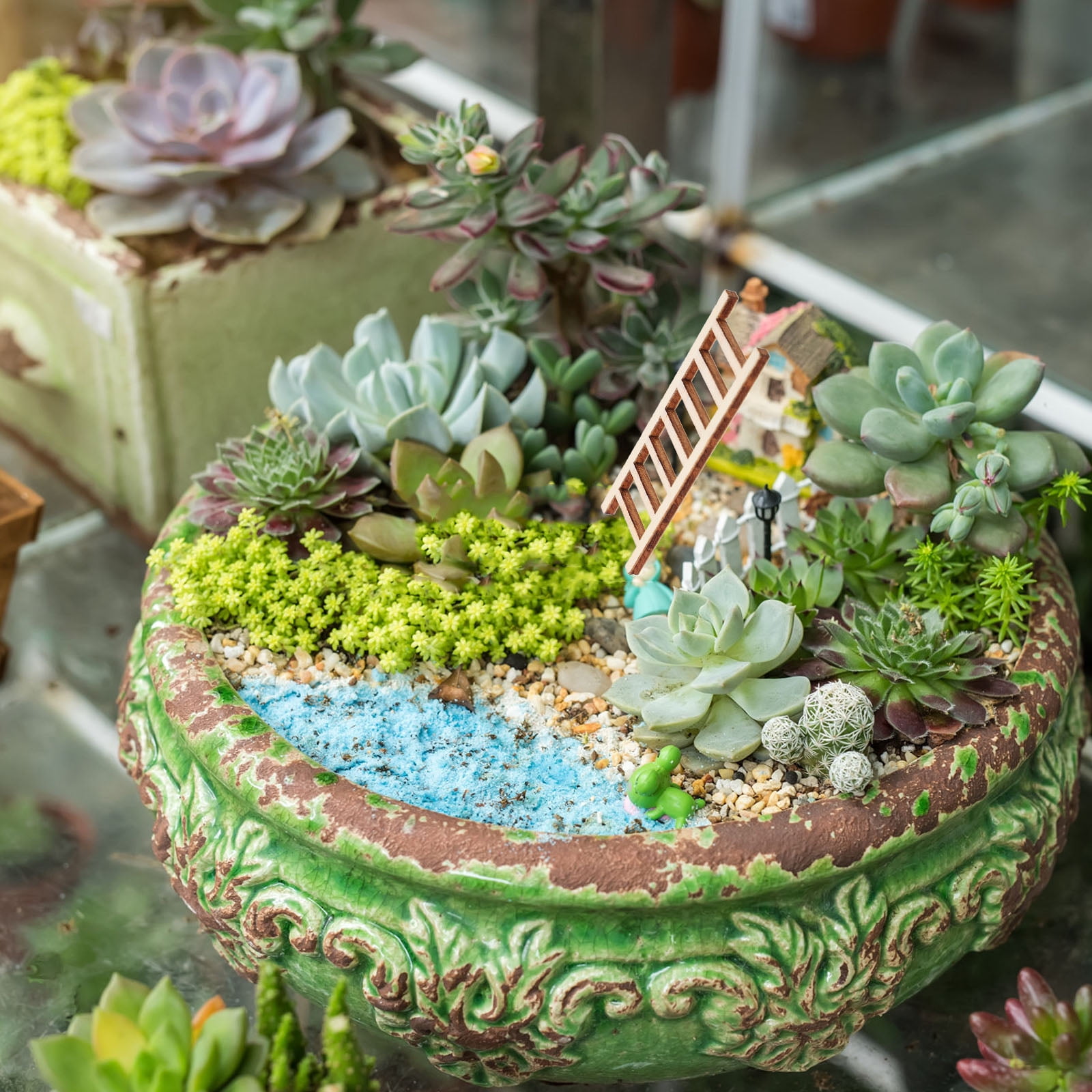 OUNONA 20 Pcs Realistic Mini Ladder Decor Wooden Staircase Ornaments ...