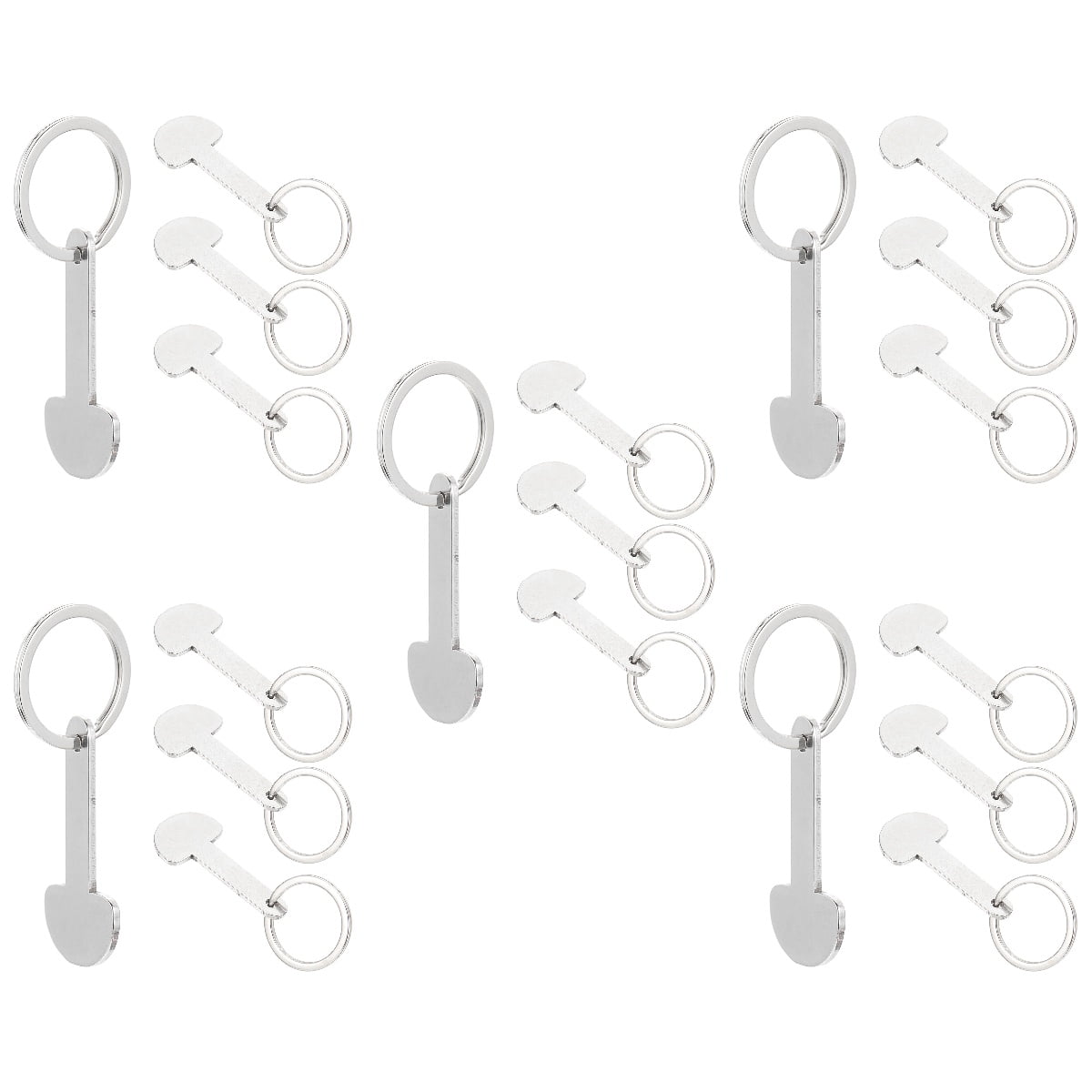 OUNONA 20 Pcs Shopping Trolley Tokens Metal Trolley Key Ring Shopping ...