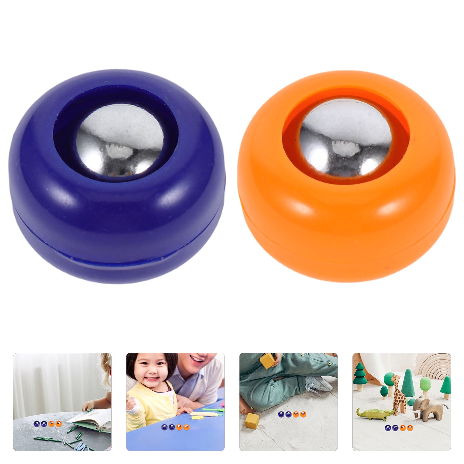 OUNONA 20 Pcs Tabletop Curling Game Mini Shuffleboards Curling Stones ...