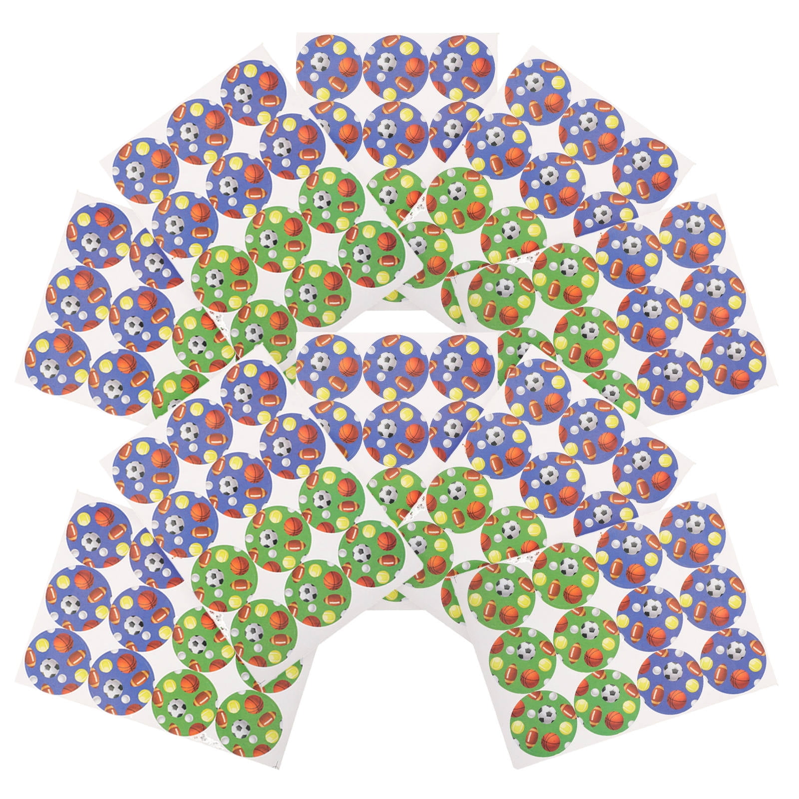 OUNONA 20 Sheets Sports Stickers Kids Soccer Basketball Tennis Baseball ...