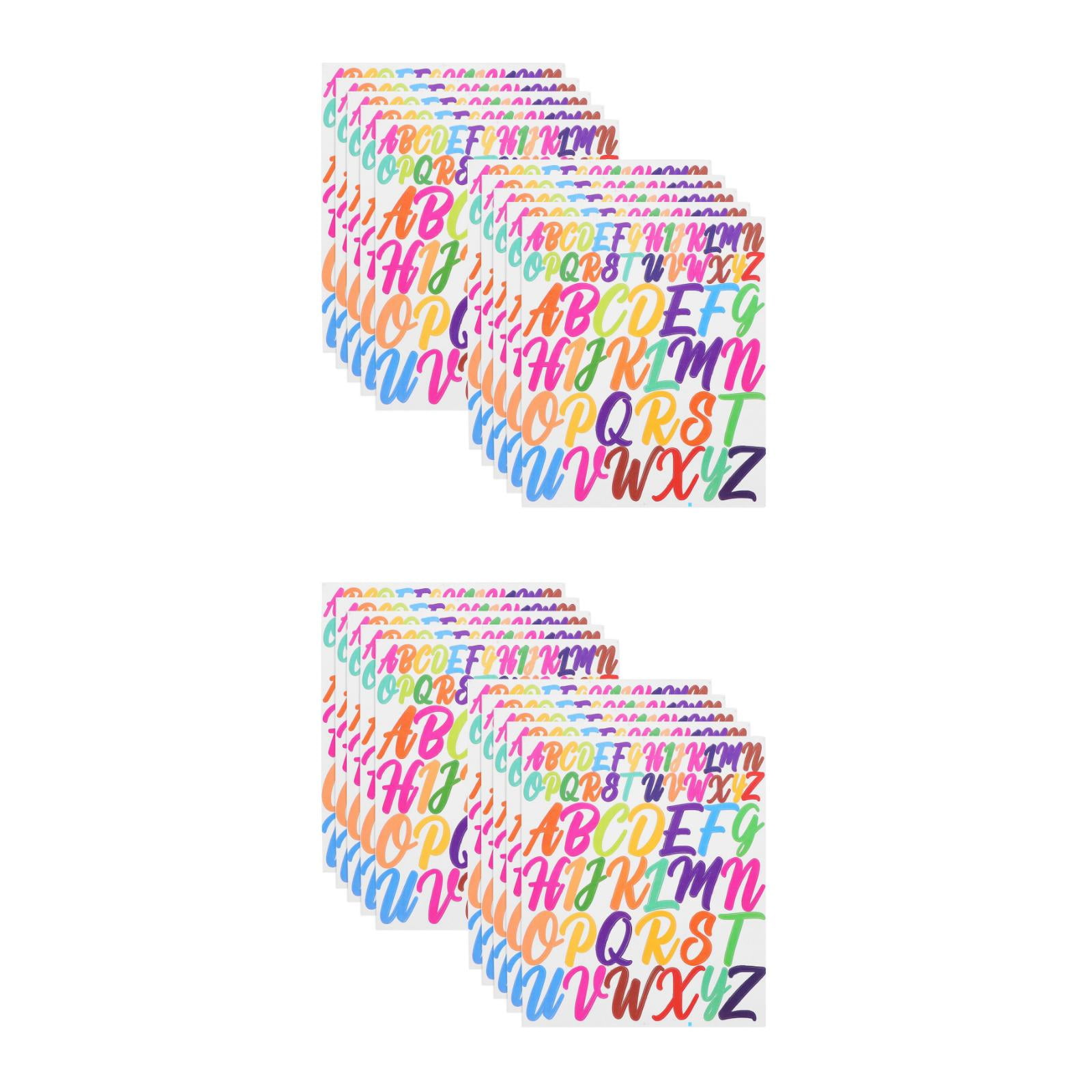 OUNONA 20 Sheets Vinyl Letter Stickers Self Adhesive Alphabet Stickers ...
