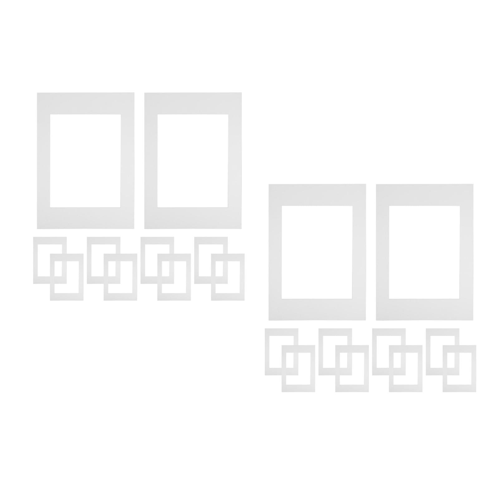 OUNONA 20 pcs A4 White Cardboard Picture Frame Mat with Cutouts Ideal ...