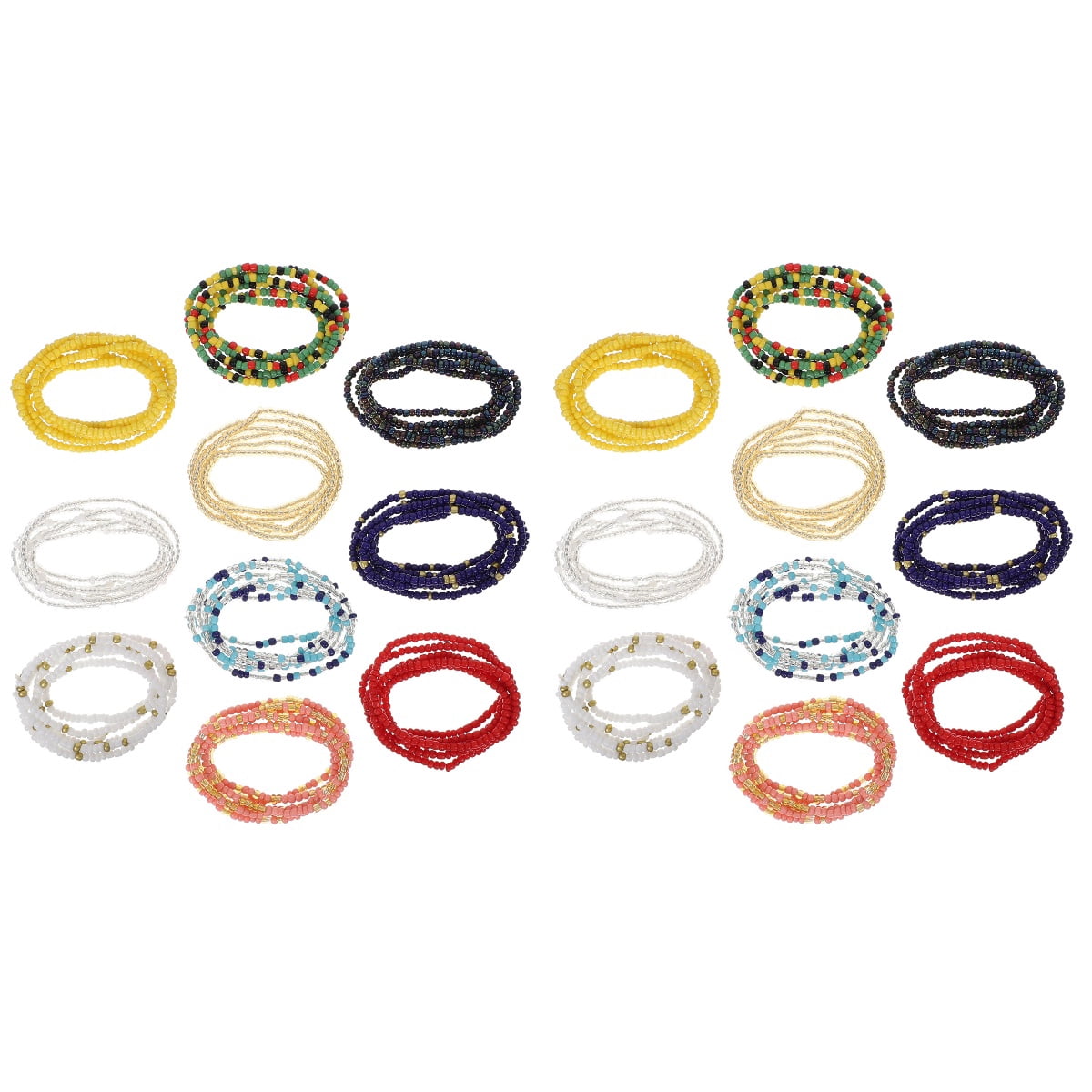 OUNONA 20 pcs Beach Chains Colorful Rice Waist Chains Belt Chains ...