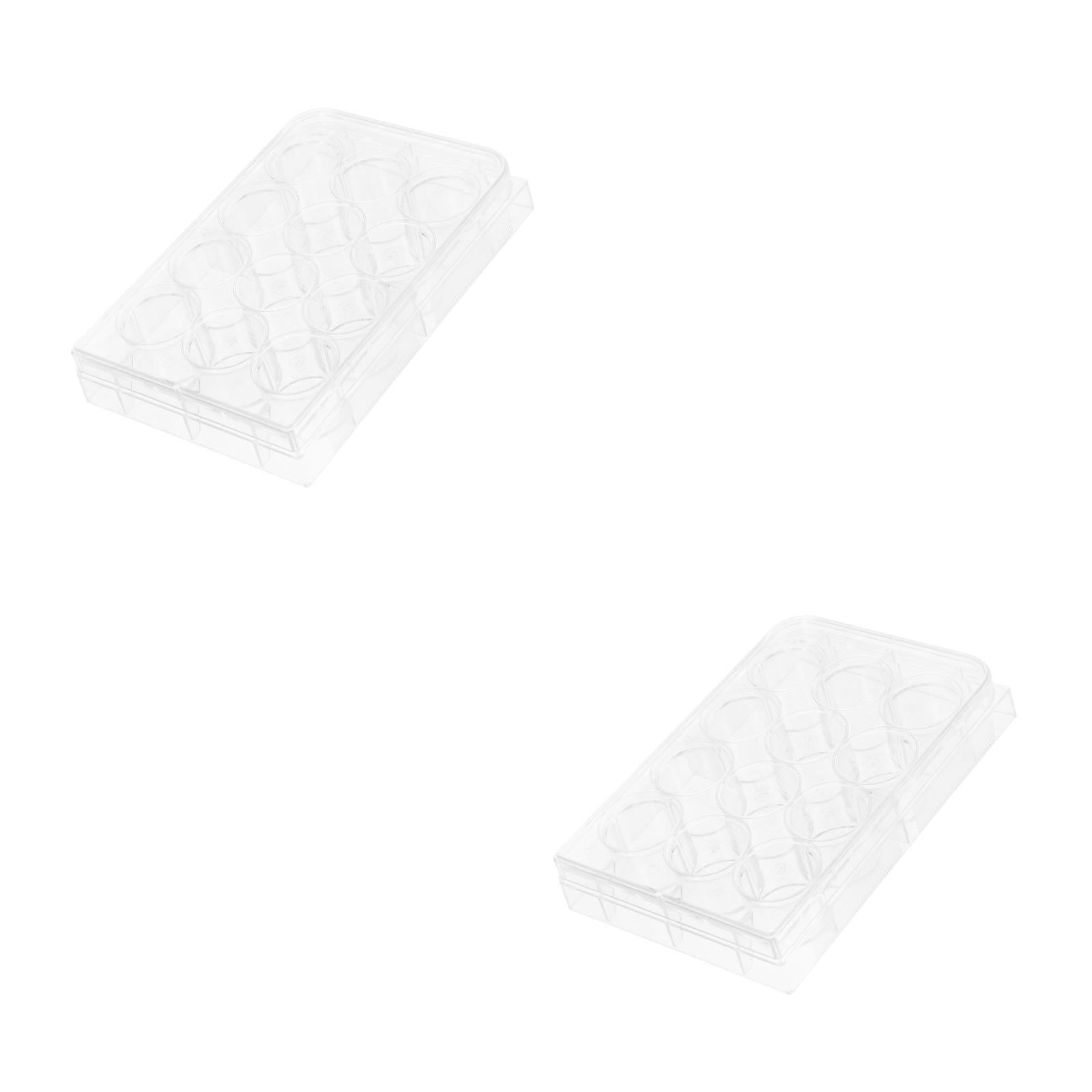 OUNONA 20 pcs Cell Culture Tray 12-hole Reaction Plate Tissue Culture ...