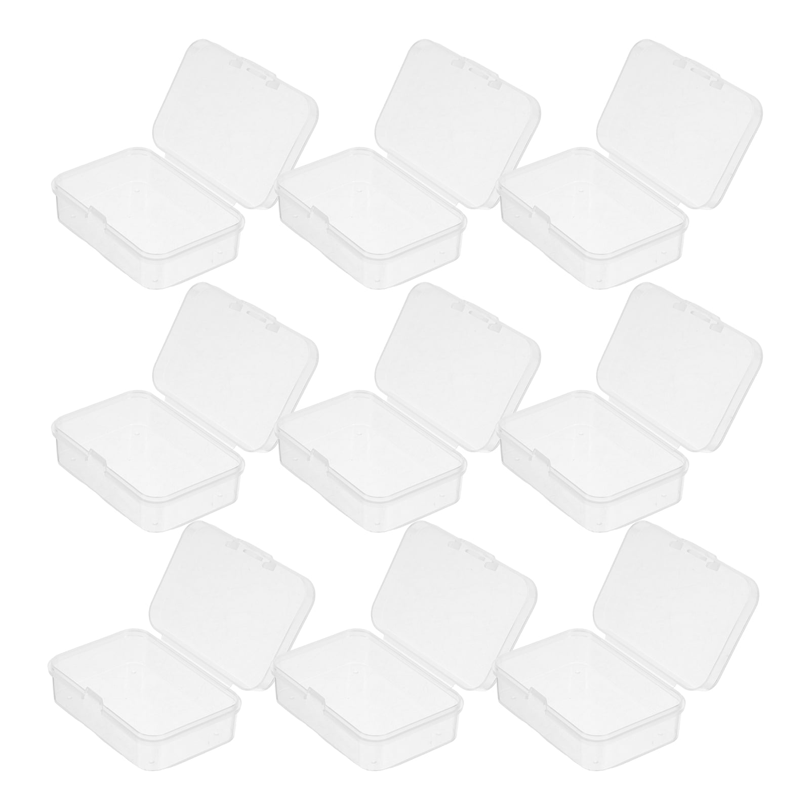 OUNONA 20 pcs Clear Storage Boxes Small Parts Packing Boxes Cards ...