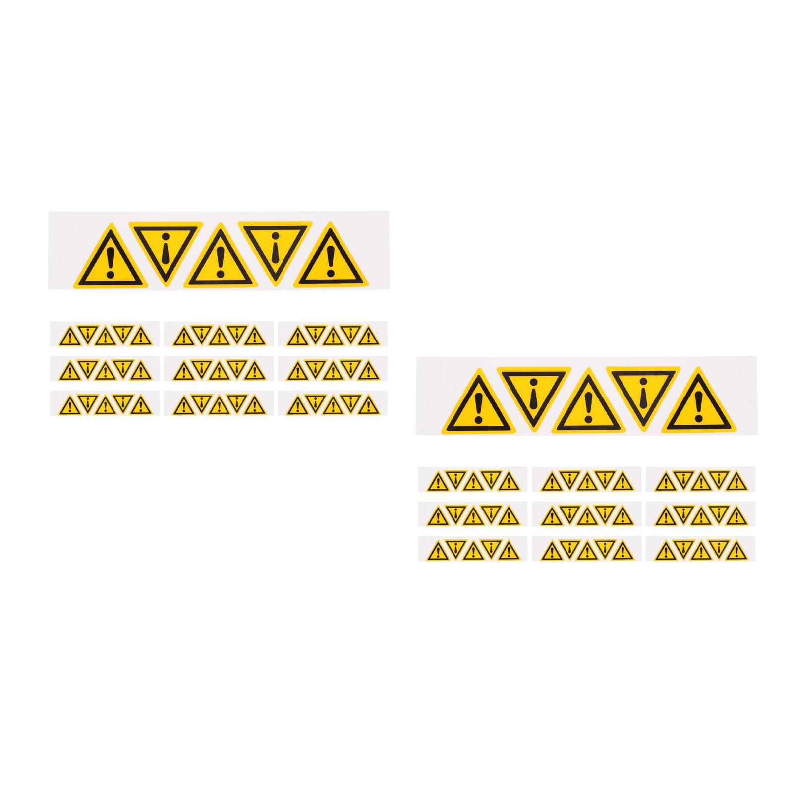 OUNONA 20 pcs Exclamation Mark Equipment Warning Sticker Yellow ...