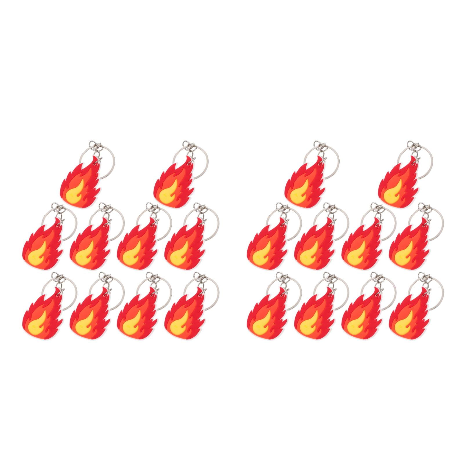 OUNONA 20 pcs Fire Key Rings Firefighter Keychain Small Firefighter ...