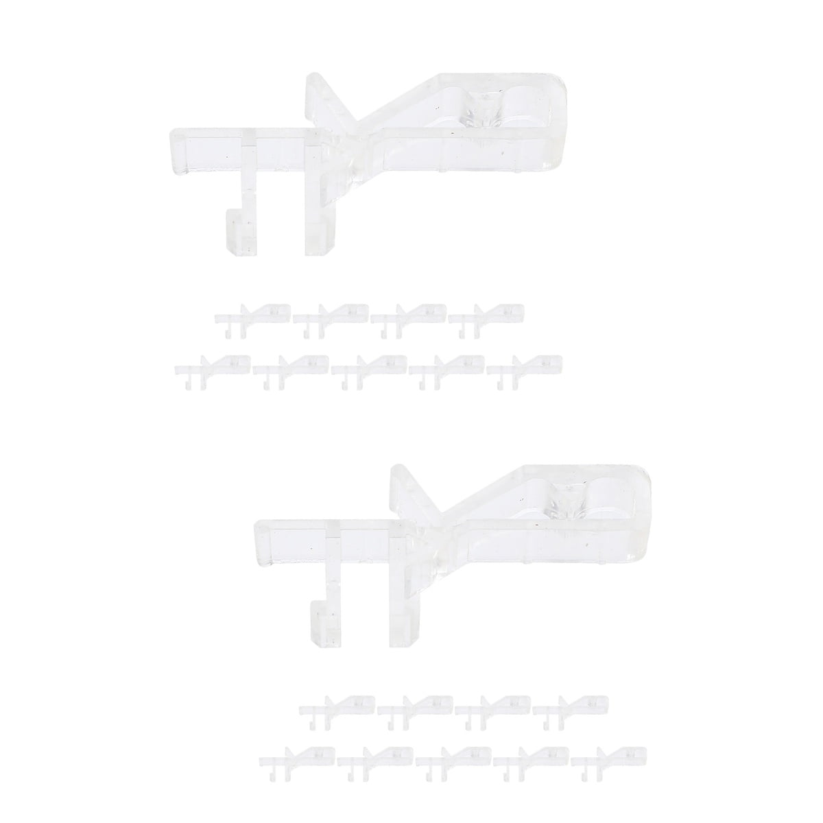 OUNONA 20 pcs Hidden Valance Clips Clear Window Blinds Repair Clips ...