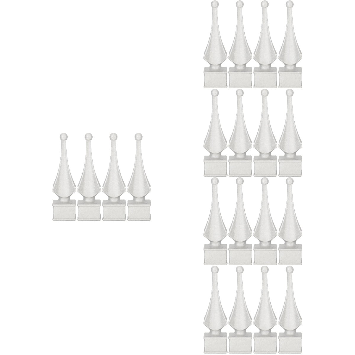 OUNONA 20 pcs Outdoor Fence Aluminum Alloy Heads Fence Aluminum Finials ...
