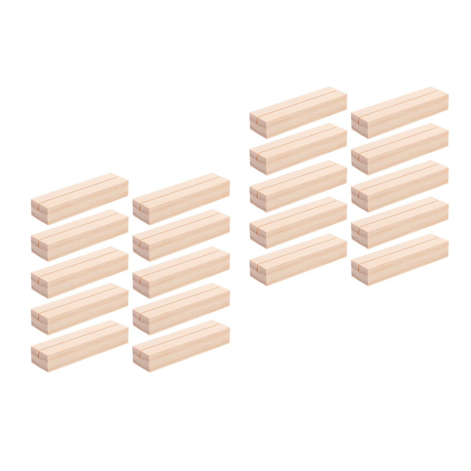OUNONA WORGEOUS 20 pcs Recipe Card Holders Wooden Place Card Stands ...