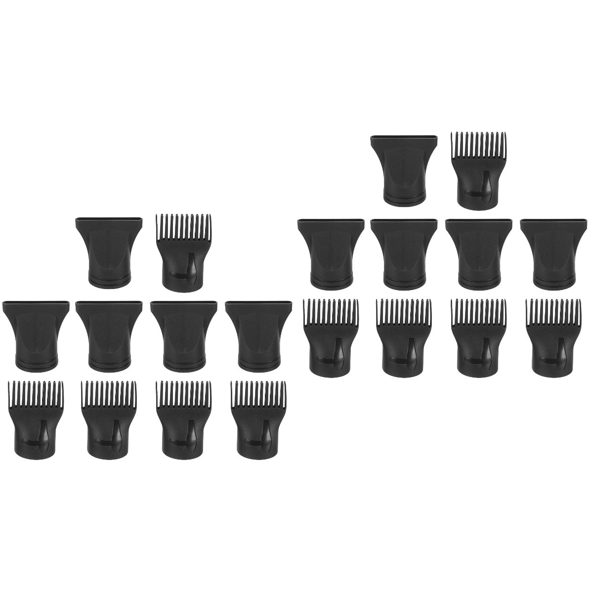 OUNONA 20 pcs Replacement Blow Flat Hair Drying Nozzle and Combs Blow ...