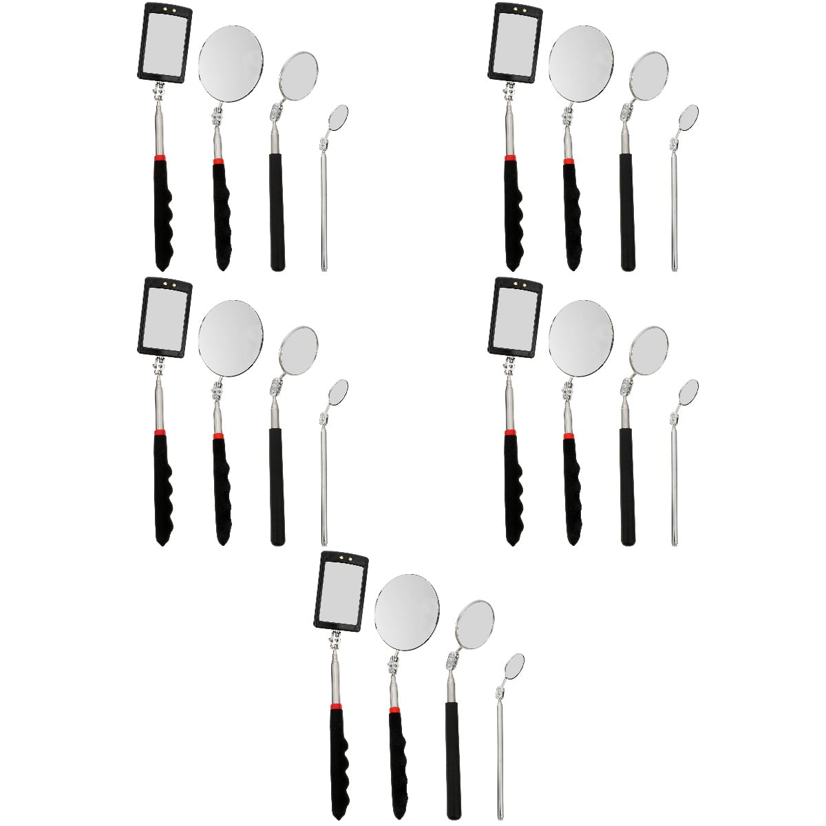 OUNONA 20 pcs Telescoping Mirror Mechanic Mirror Extendable Inspection ...