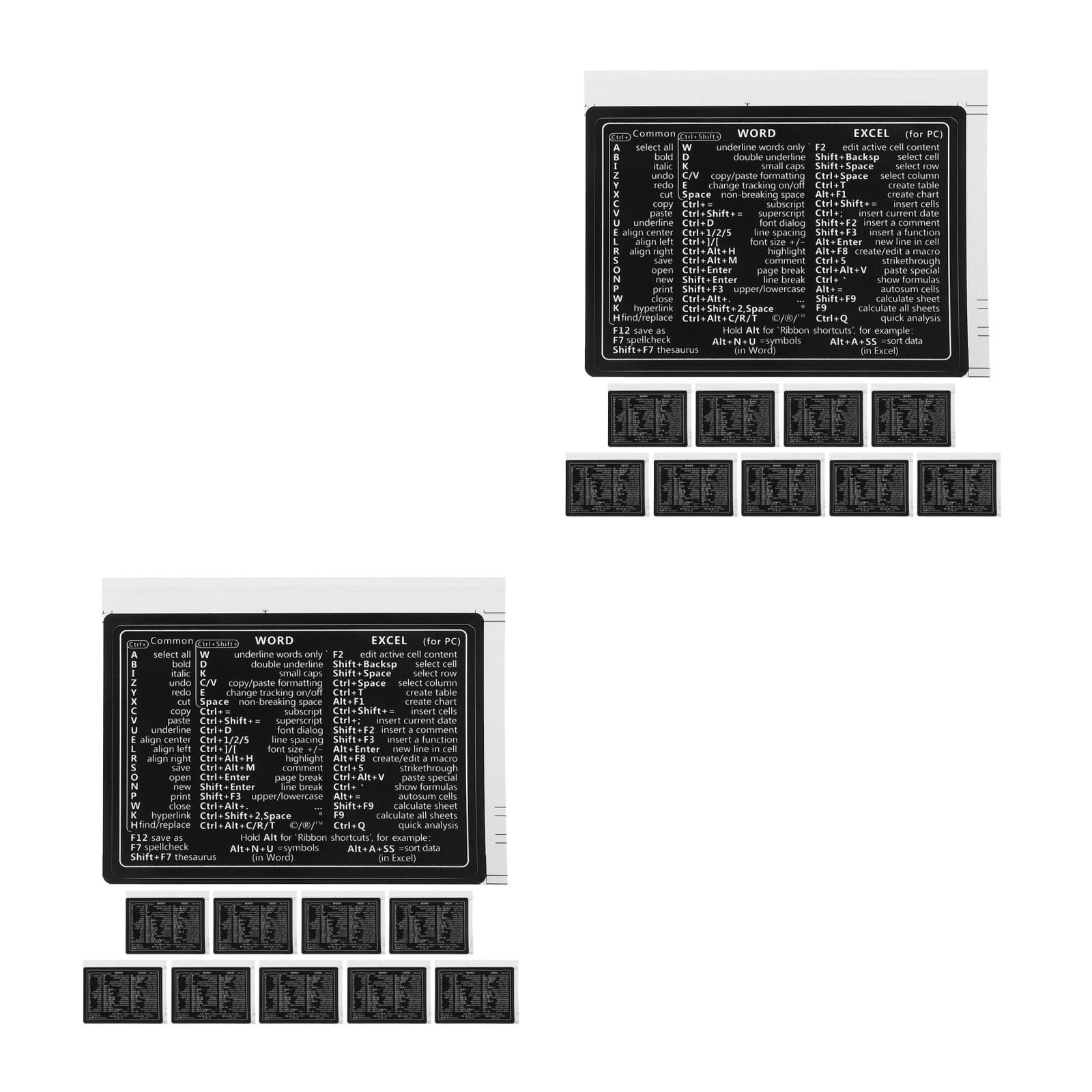 OUNONA 20 pcs Universal Short Cut Sticker Laptops Keyboard Short Cut ...