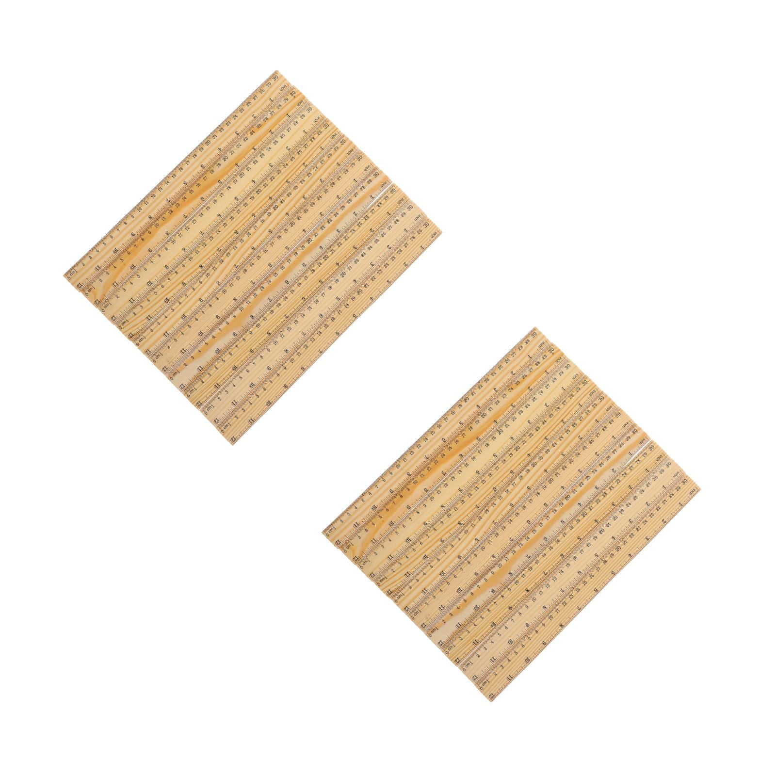 OUNONA 20 pcs Wooden Ruler Wood Measuring Ruler Wood Rulers Scale Ruler ...