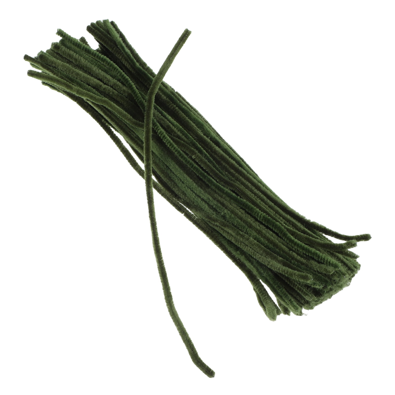 OUNONA 200 Pieces Flexiable Chenille Stems for DIY Projects Green Pipe ...