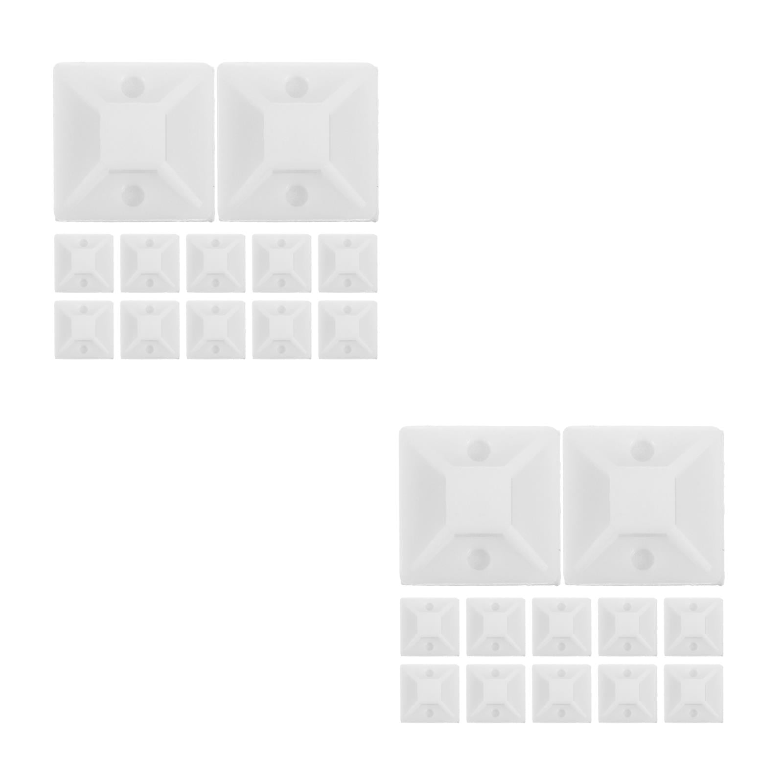 OUNONA Raindrops 2pcs Cable Zip Ties Self Adhesive Wire Mounting Pads ...