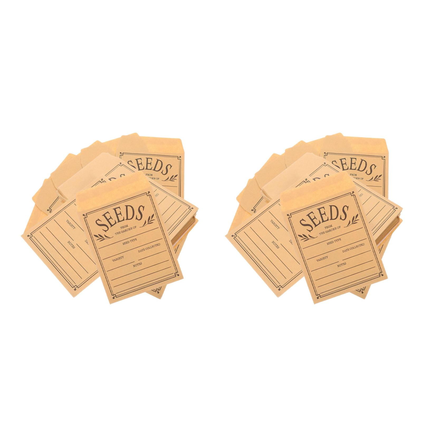 OUNONA 200 pcs Small Envelopes Kraft Seed Saving Envelopes Reusable ...